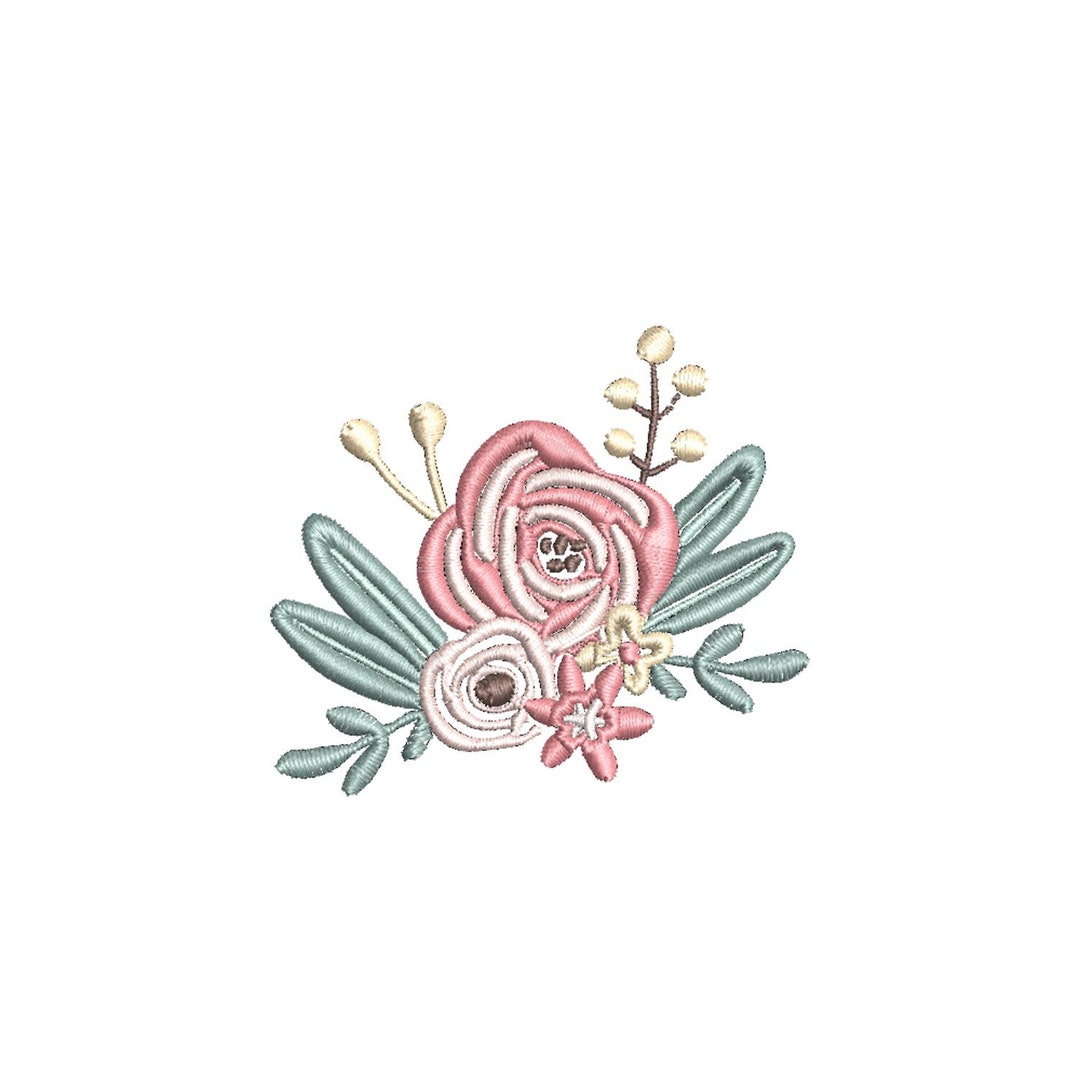Floral Corsage Multisize Embroidery Design, Floral Embroidery Design ...