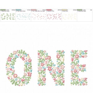 Floral One 5x7 Embroidery Design, Modern Floral Fill Embroidery File ...