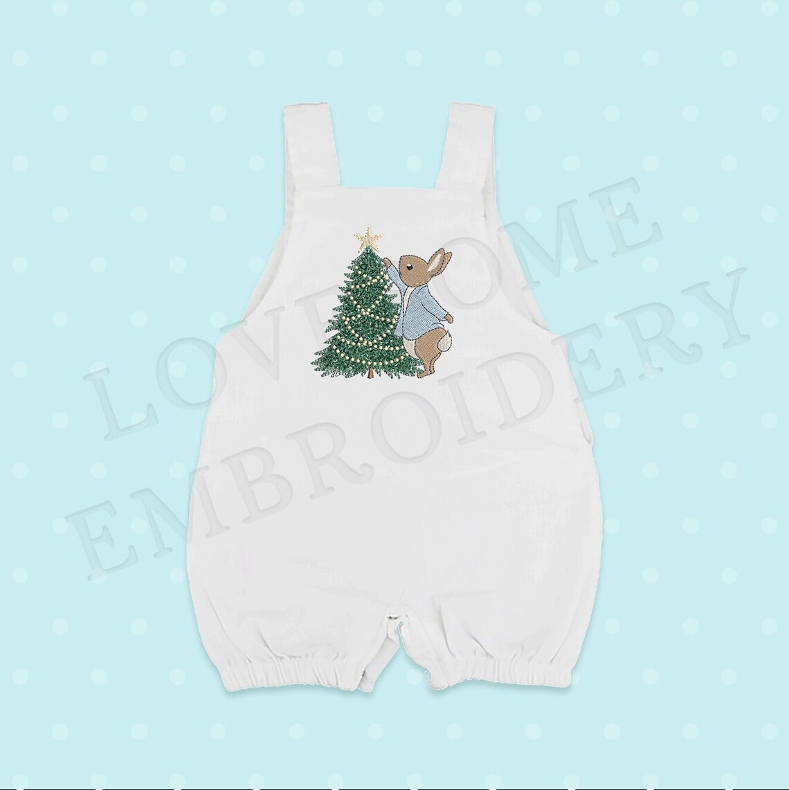 Christmas Tree 5inch Peter Rabbit Embroidery Design, Bunny Decorating ...