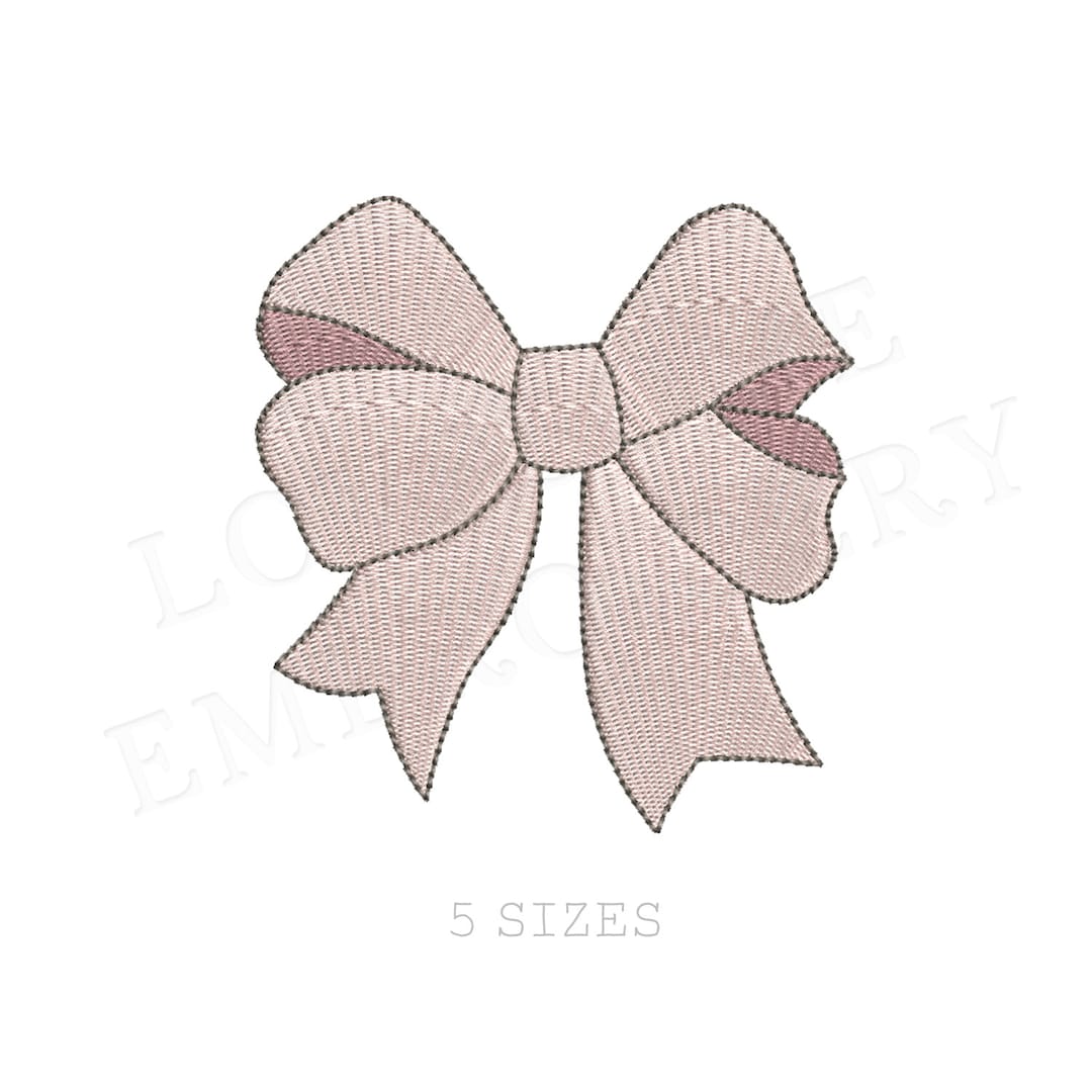 Cute Bow Five Sizes Machine Embroidery Design, Lovely Bows Multiple ...
