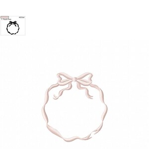 Bow Circle Frame 4x4 Two Sizes Machine Embroidery Design, Lovely Bow ...