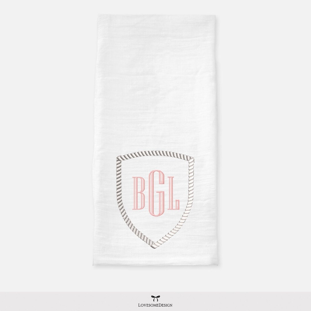 Rope Crest Embroidery Design Multisize, Nautical Machine Embroidery ...