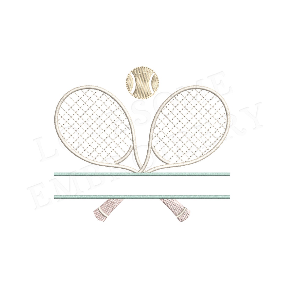 Tennis Rackets Split 5inch Embroidery Design, Sports Machine Embroidery ...