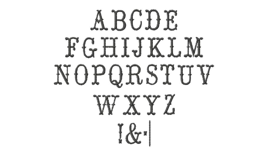 Tailor Monogram Font A-Z 4inch Machine Embroidery Font Digital Download ...