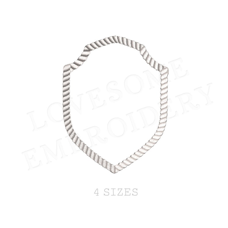 Rope Crest Embroidery Design Multisize, Nautical Machine Embroidery ...