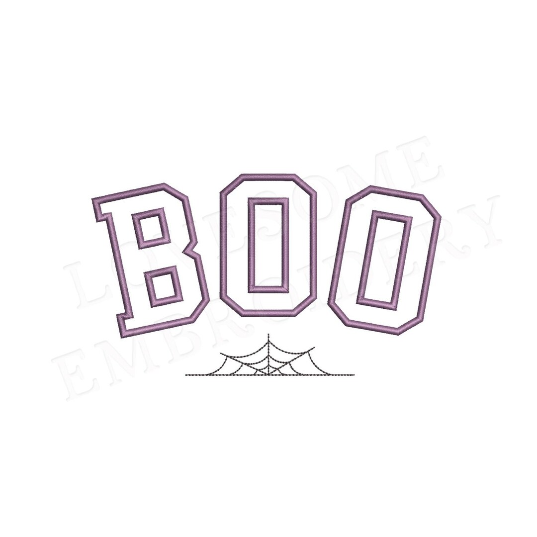 Boo 8inch Puff Machine Embroidery Design, Halloween Fall Sweatshirt ...