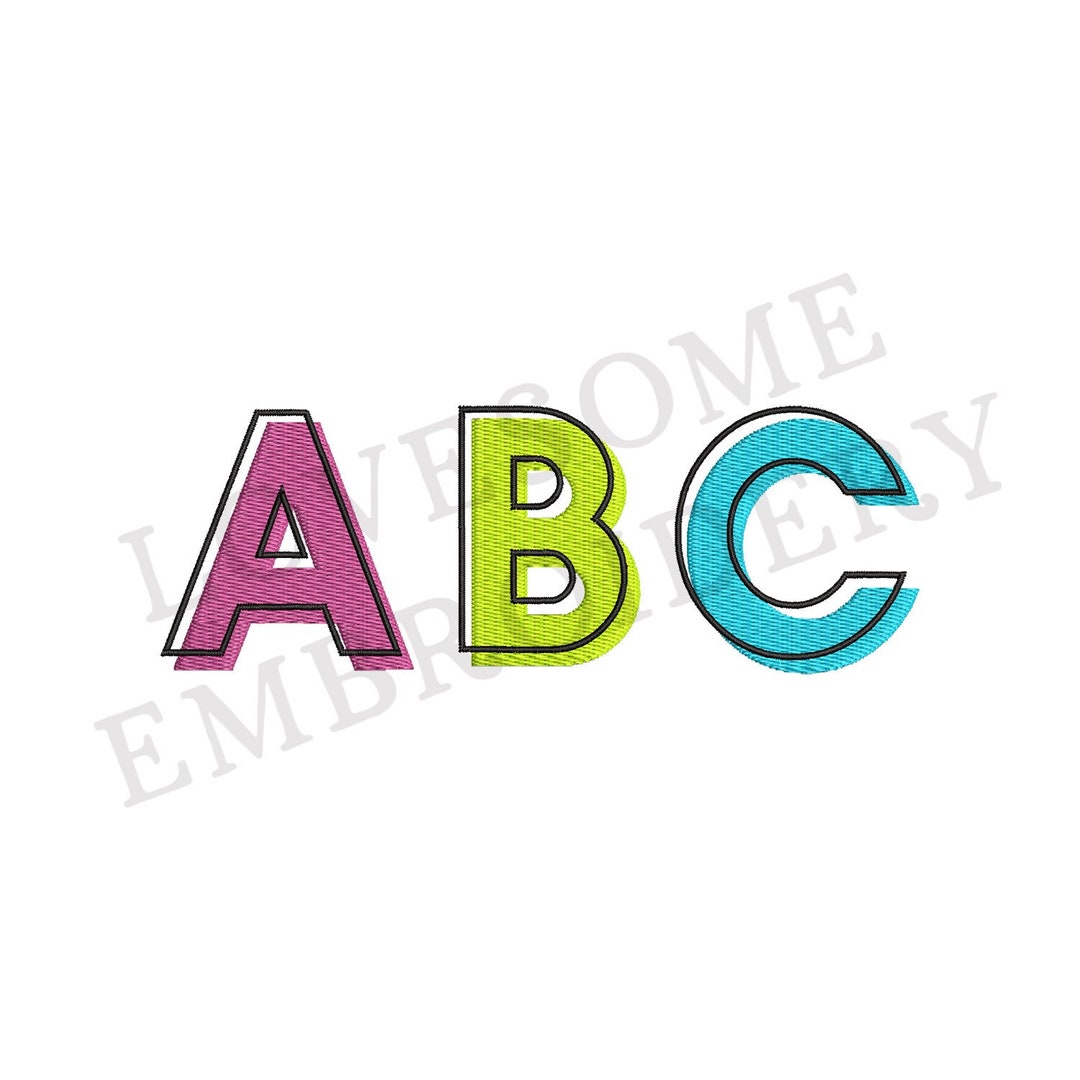 Trendy Monogram 3inch BX Font A-Z Machine Embroidery Font Digital ...