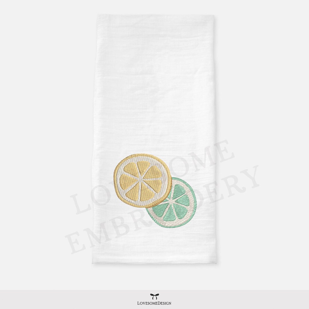 Lemon Slices Two Mini Sizes Machine Embroidery Design, Lovely Citrus ...
