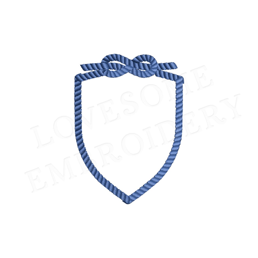 Sailors Knot Rope Crest 3inch Embroidery Design, Nautical Machine ...