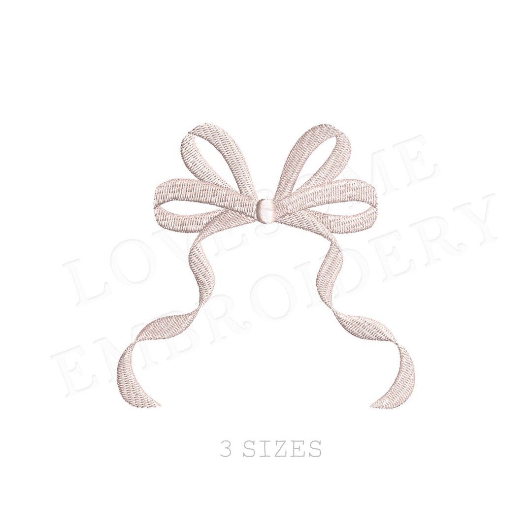 Charming Bow Three Big Sizes Machine Embroidery Design, Lovely Bows ...