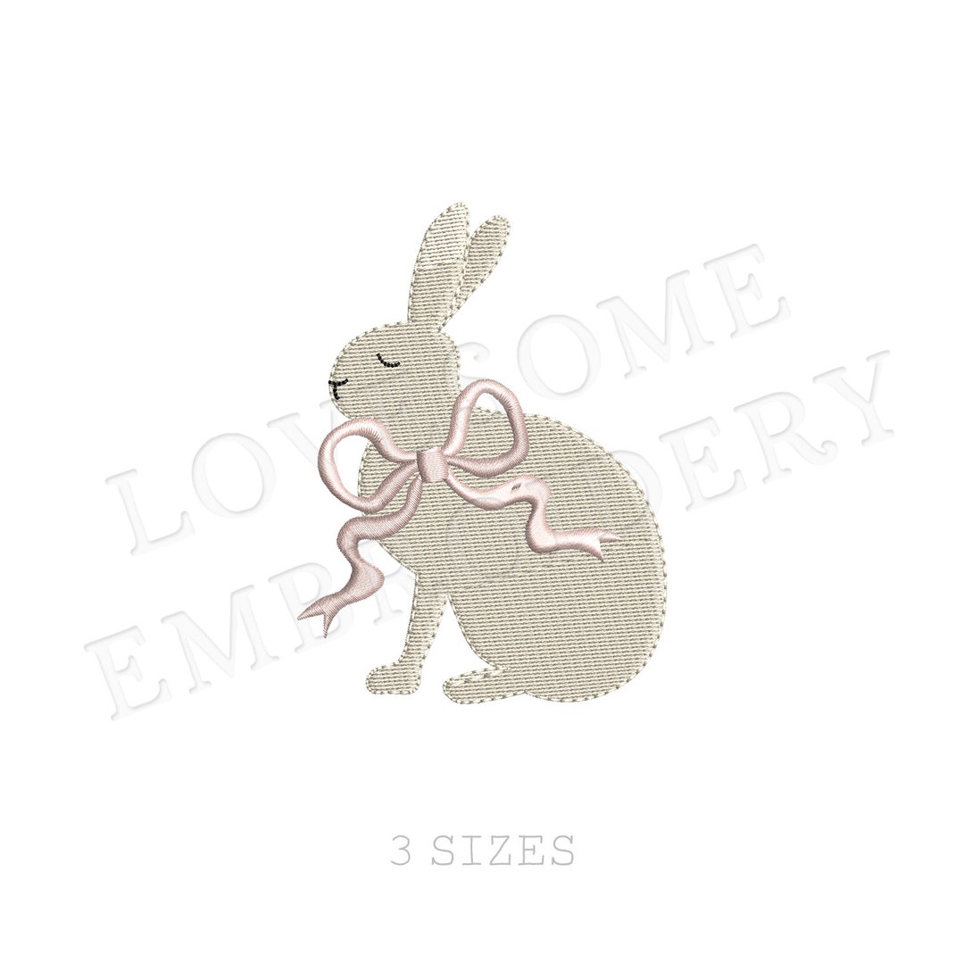 Cute Bunny Three Sizes Machine Embroidery Design, Easter Rabbit With ...