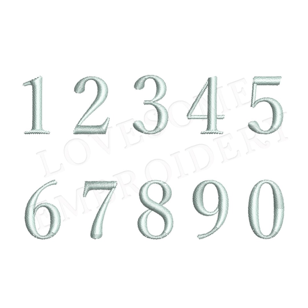 Mini Numbers 0-9 Three Sizes, 0.75inch 0.7inch 0.6inch Machine ...
