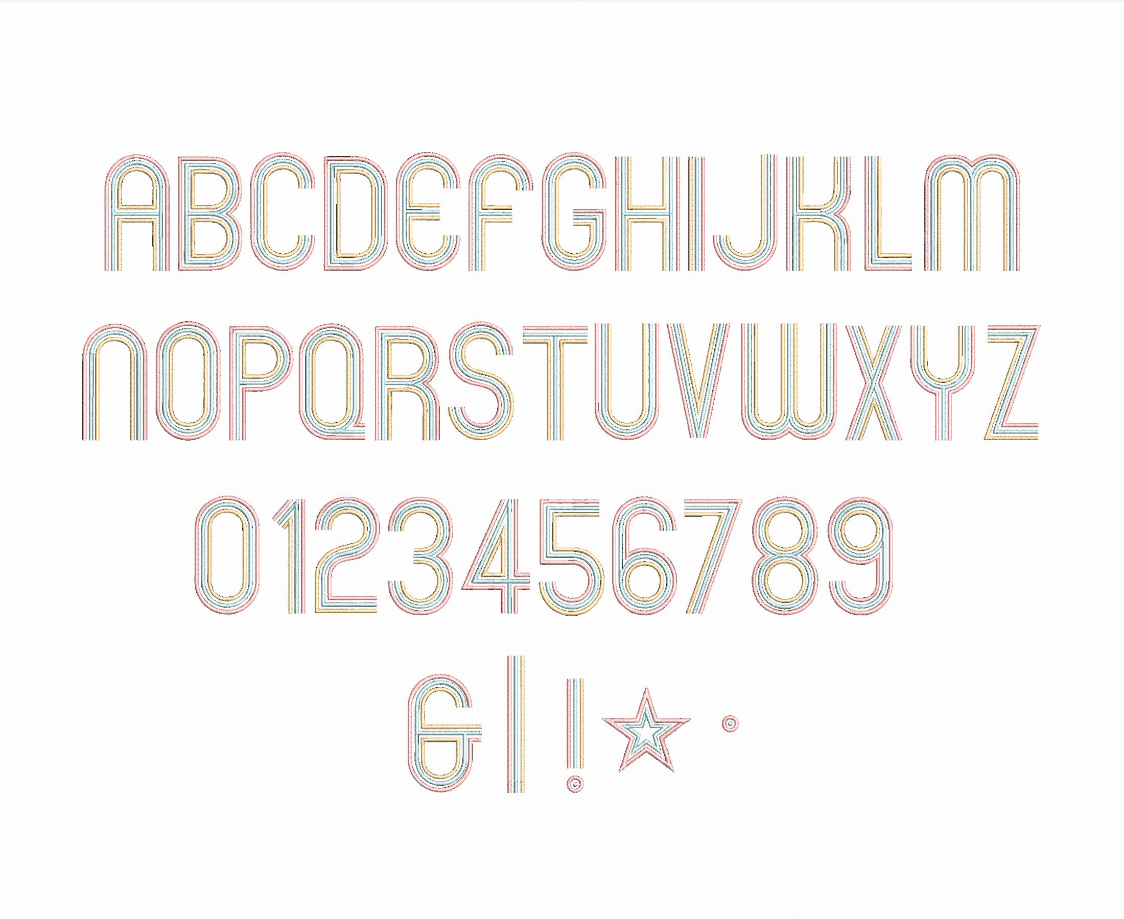 Amber Monogram 2inch BX Font A-Z Machine Embroidery Font Digital ...