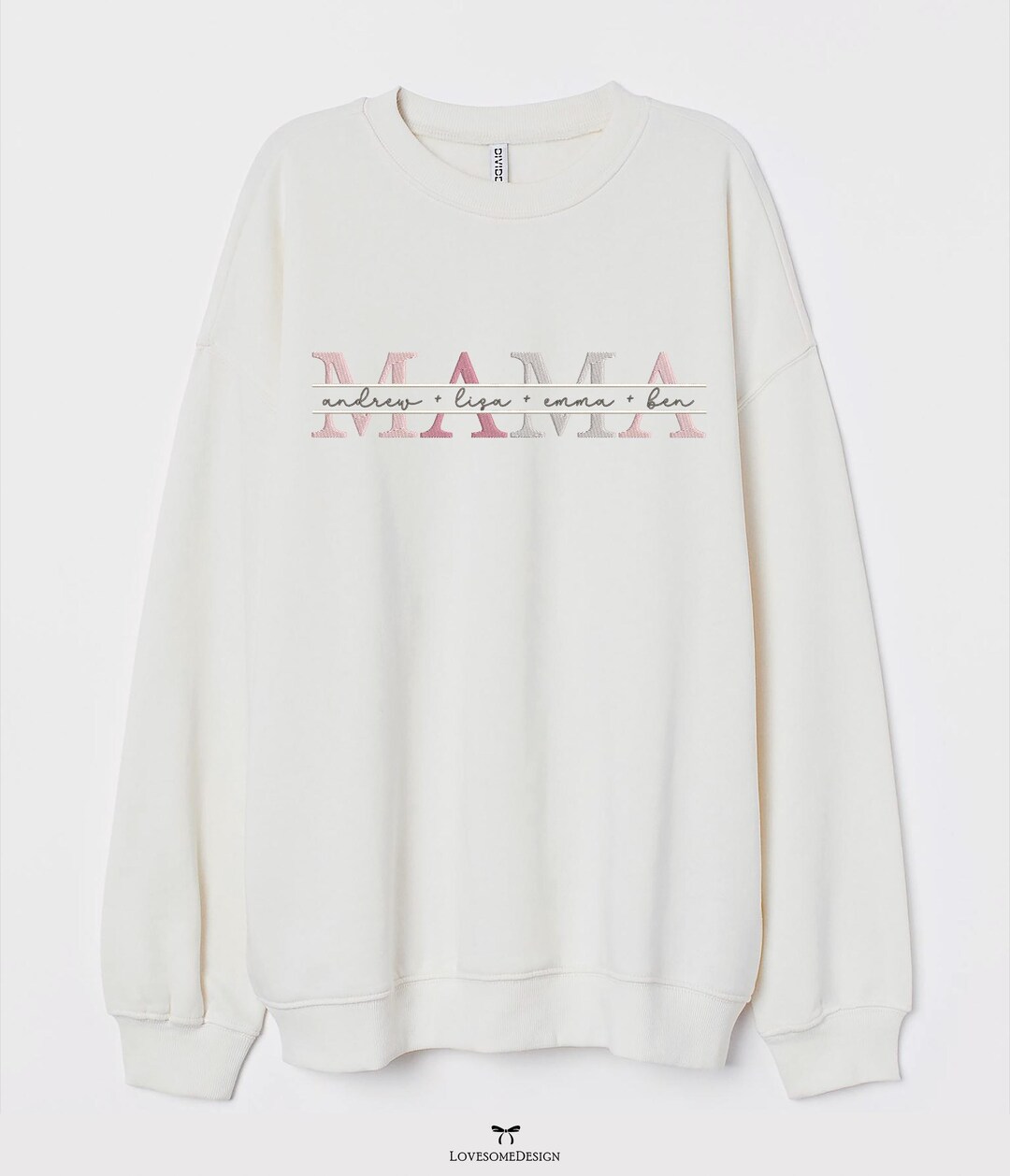 Mama Split Sweatshirt Big Two Sizes Embroidery Design, Mama Split ...