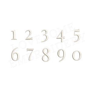 Playfair Numbers 0-9 Three Sizes, 1.25inch 1.5inch 2inch Machine ...