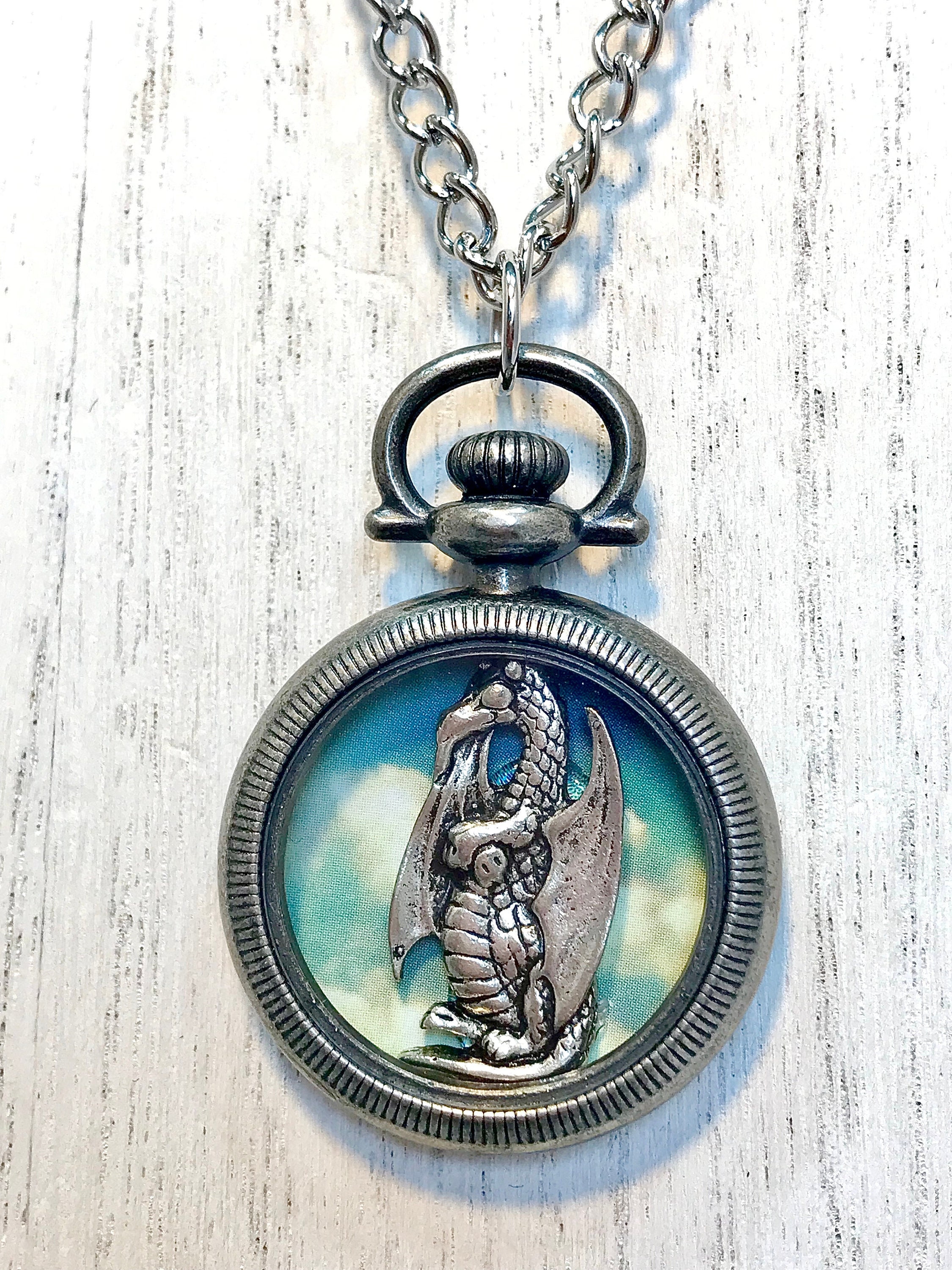 Dragon Locket, Dragon Necklace, Dragon Pendant, Dragon Jewelry ...
