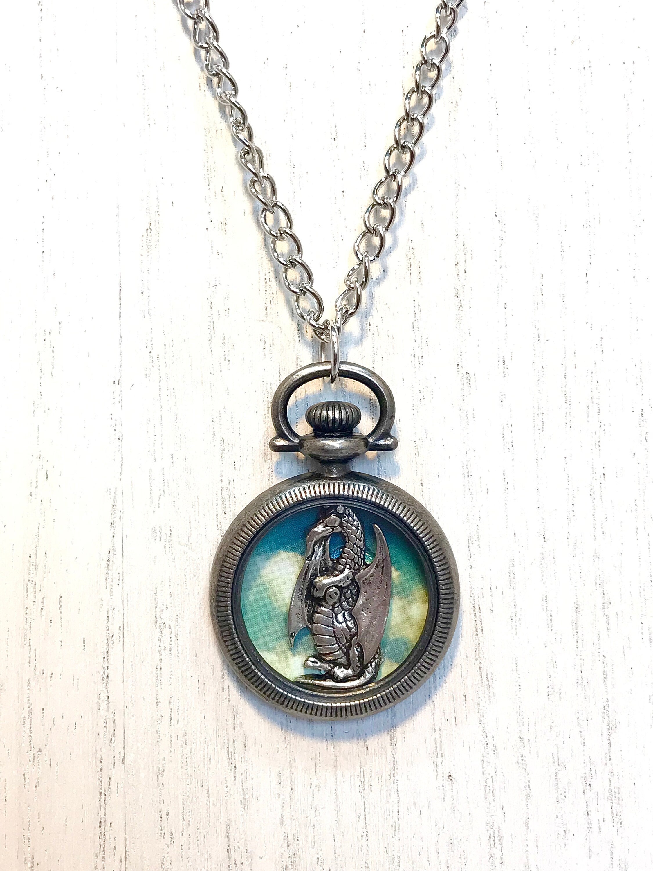 Dragon Locket, Dragon Necklace, Dragon Pendant, Dragon Jewelry ...