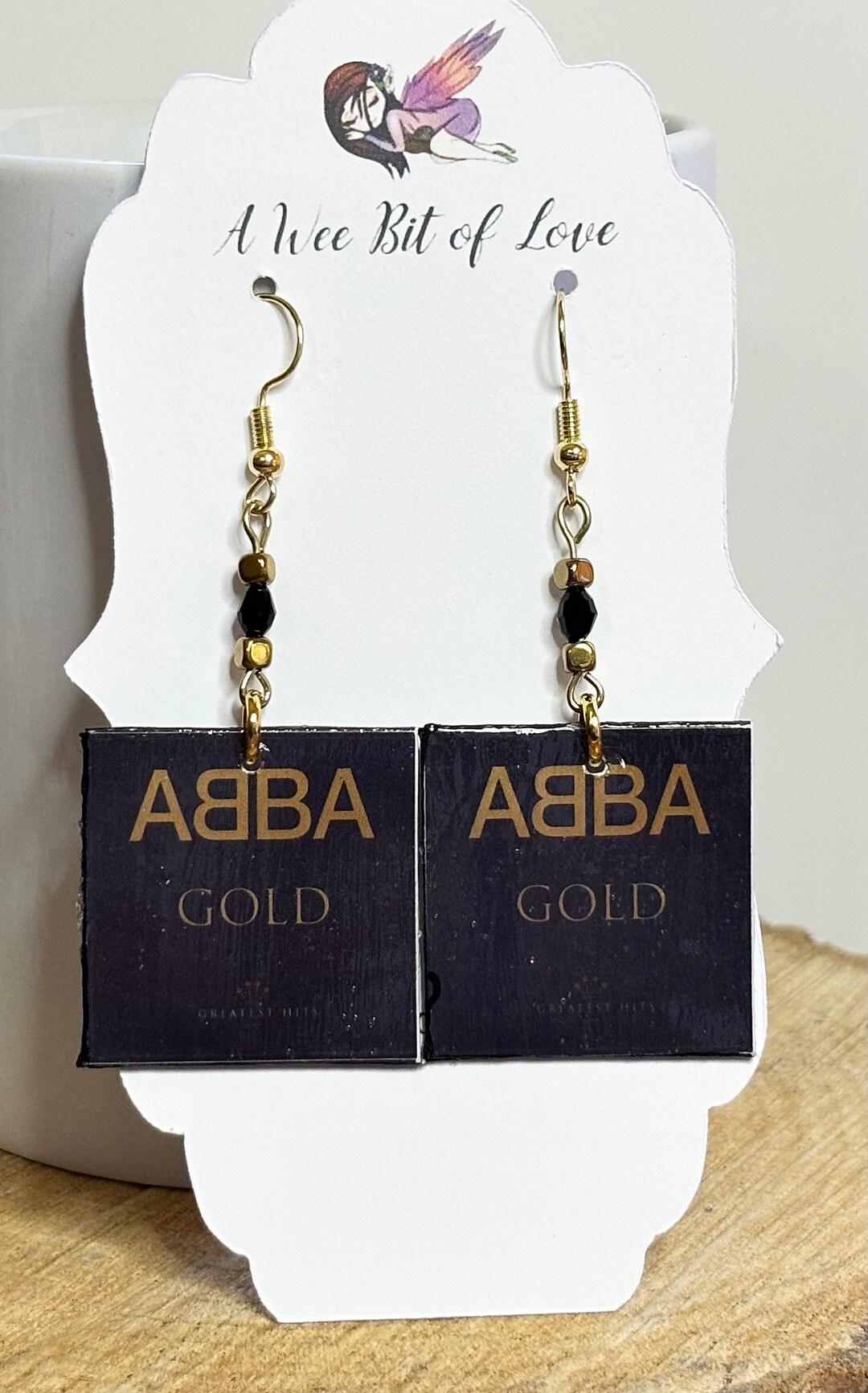 ABBA Album Cover Earrings, Vinyl Record Cover Earrings, Vintage Records ...