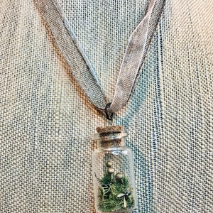 Miniature Mushroom Necklace, Mini Terrarium Necklace, Mushroom Pendant ...