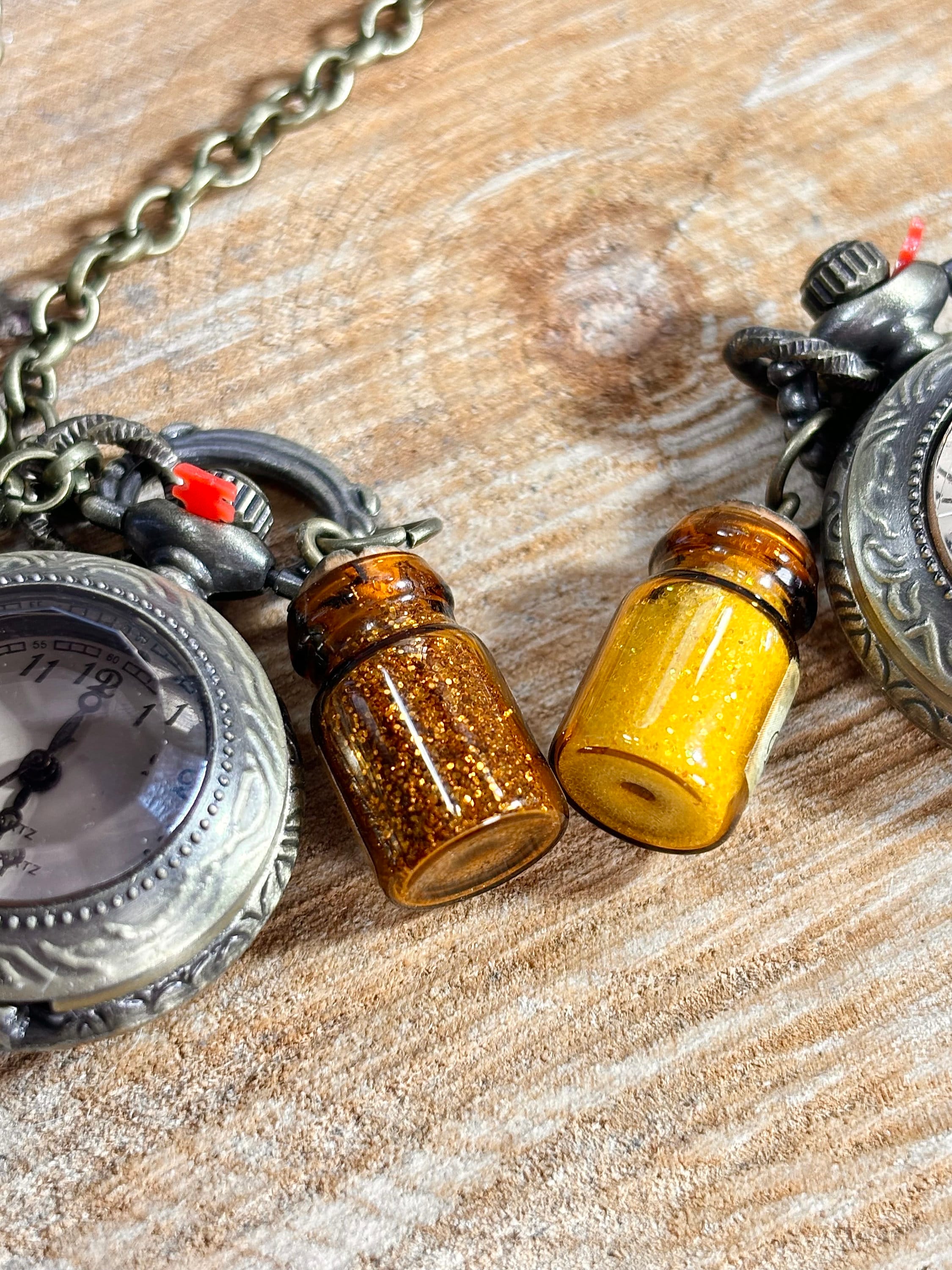 Pocket Watch Necklace, Alice in Wonderland Pocket Watch, Whimsical ...