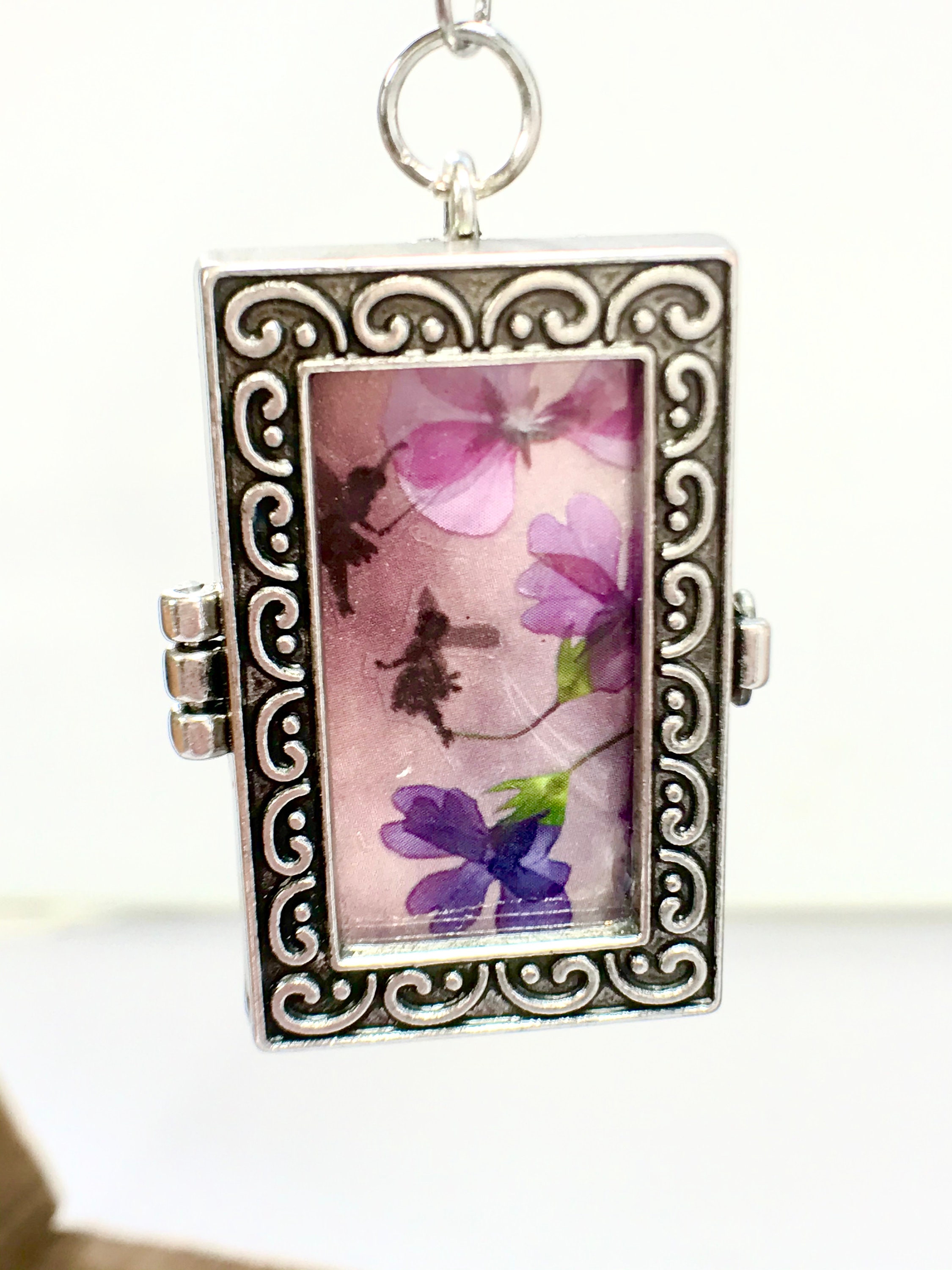 Vintage Fairy Locket, Flower Fairy Terrarium Necklace, Fairy Jewelry ...