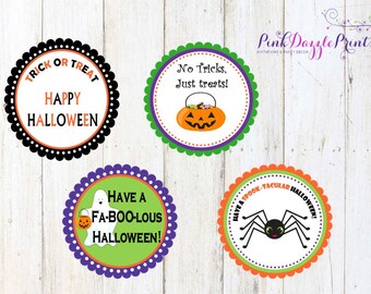 Printable Halloween Party Favor Tags 2 Digital File | Etsy