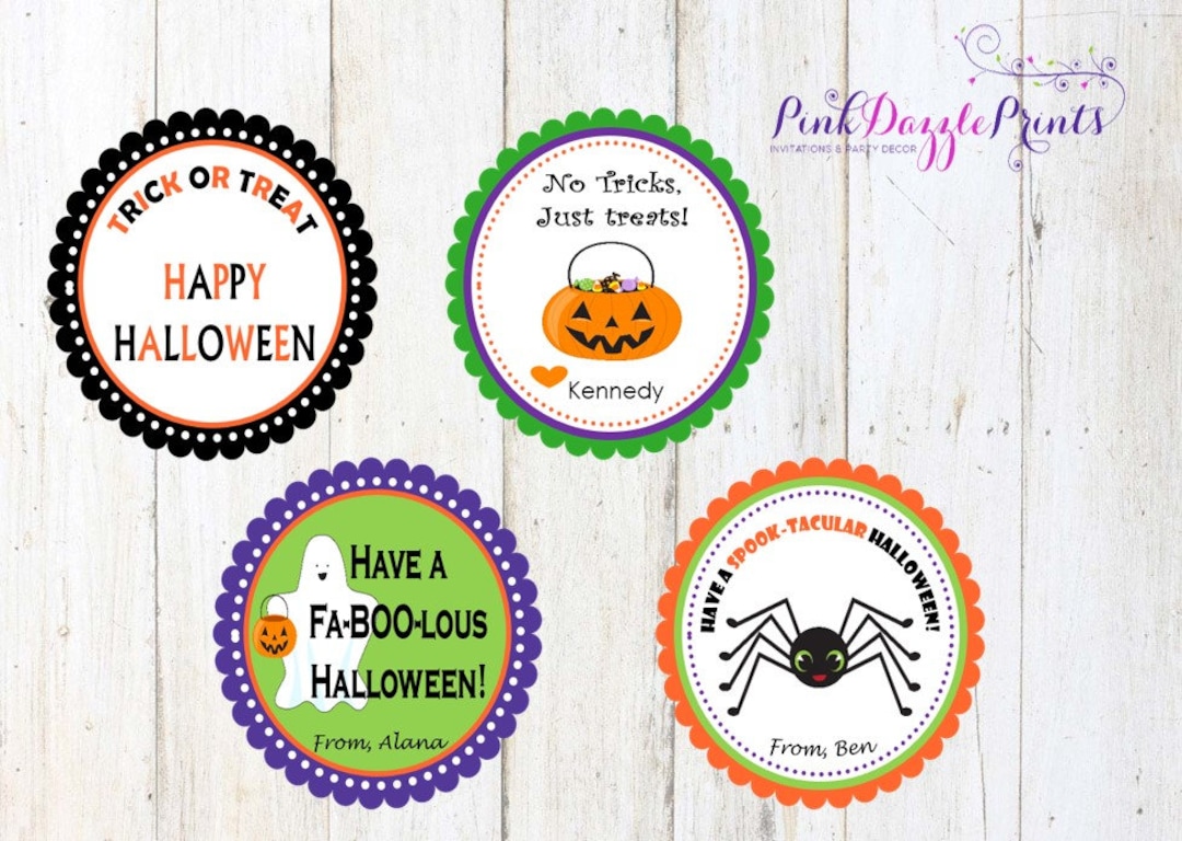 Printable Halloween Party Favor Tags 2 Digital File - Etsy
