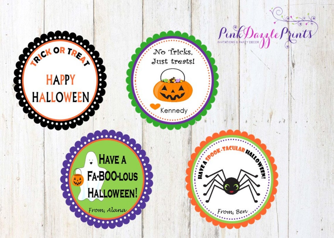 Printable Halloween Party Favor Tags 2 Digital File - Etsy