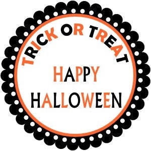 Halloween Party Favor Tags Digital File 2 Round - Etsy