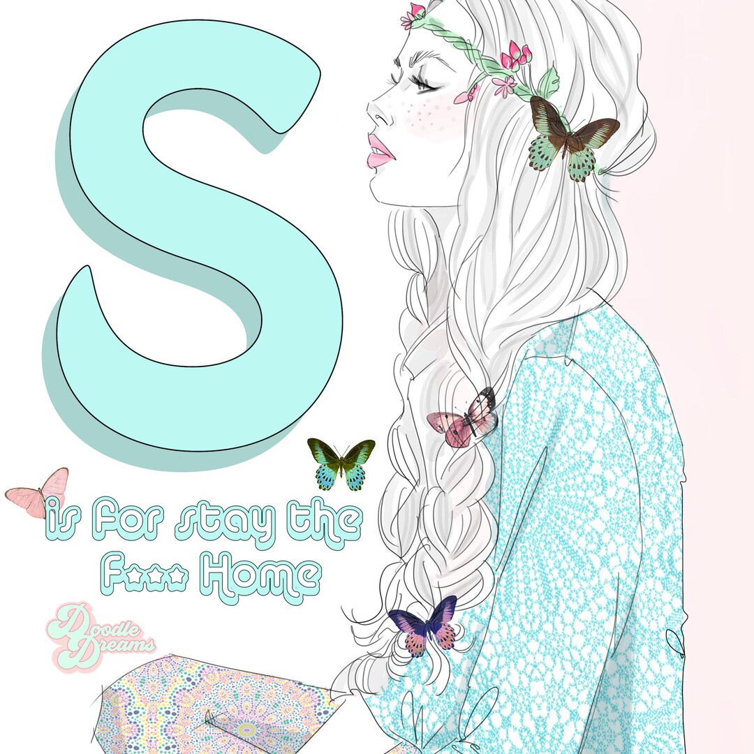 S is for Stay the F Home - Etsy