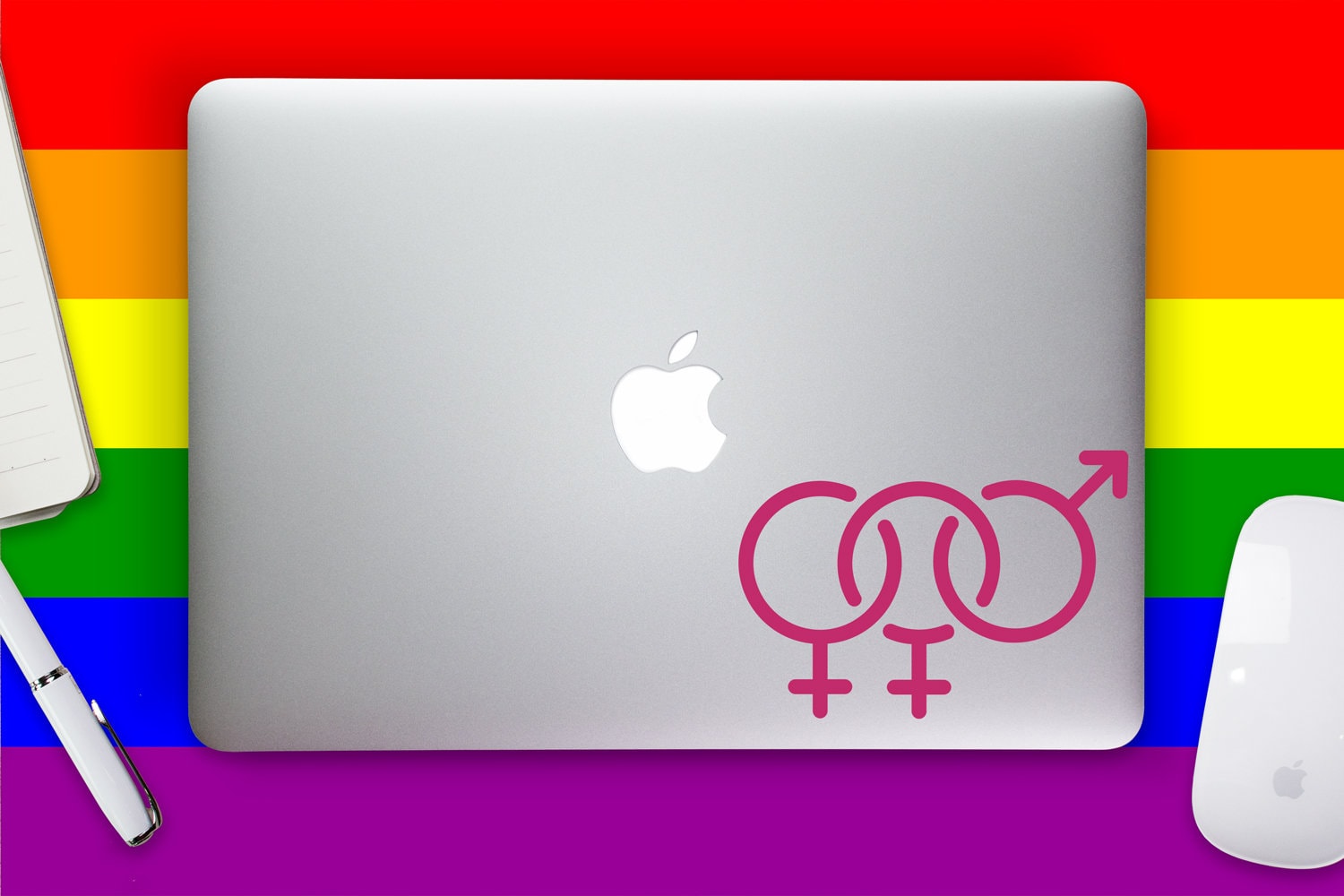 Polyamory Female Female Male Triad FFM Poly LGBTQ Pride | Etsy