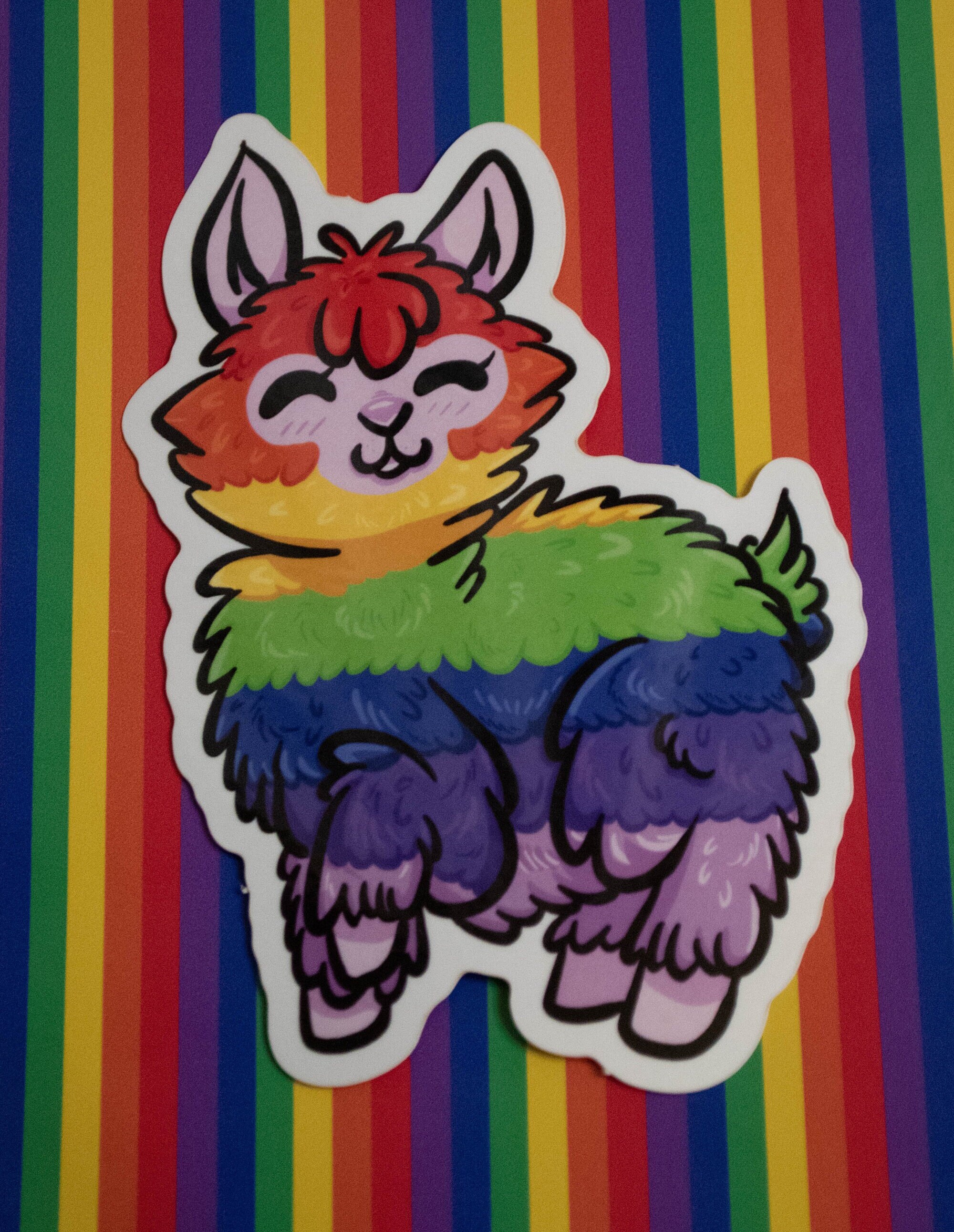 LGBTQ Pride Llama Alpaca Sticker Gay Bi Sticker | Etsy