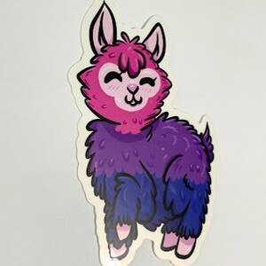 LGBTQ Pride Llama Alpaca Sticker Gay Bi Sticker - Etsy