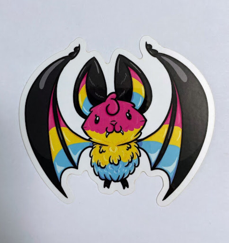 LGBTQ+ Pride Bat Sticker / Bisexual/ Bi Bat / Cute - Etsy