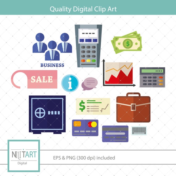 Business symbols clipart money matters clipart vector | Etsy