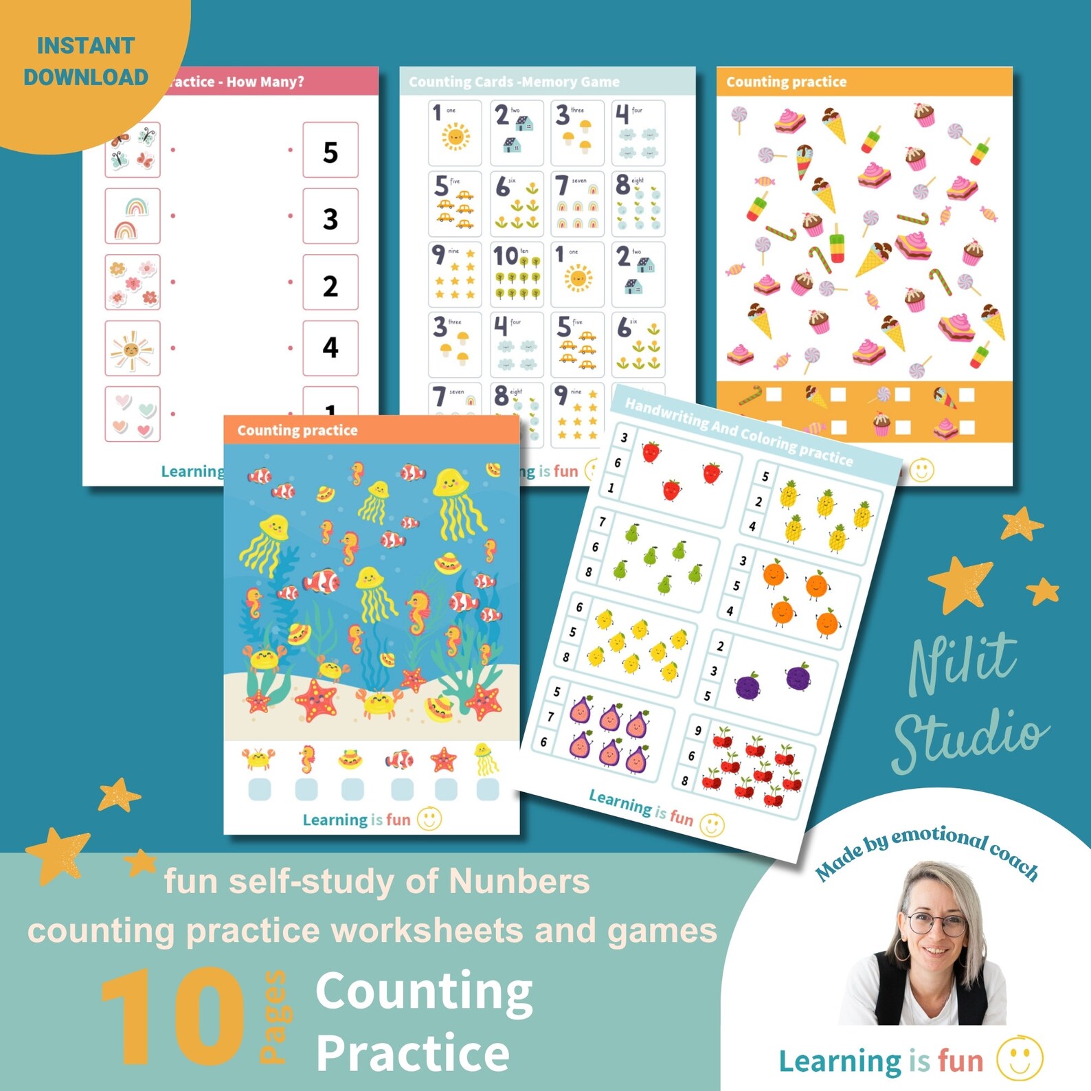 Number Activities for Kids, Counting Practice Worksheets and Games ...