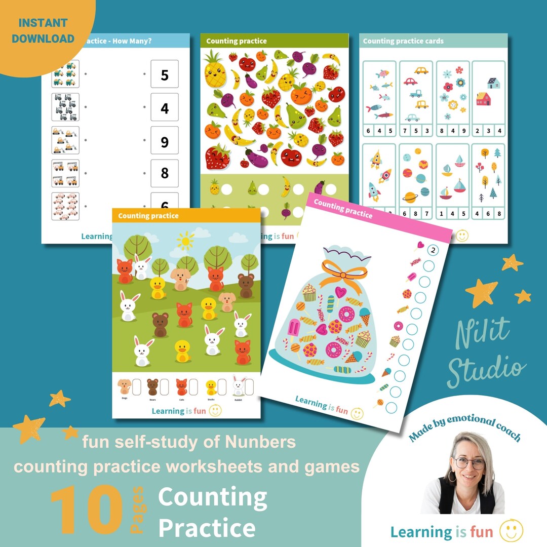 Number Activities for Kids, Counting Practice Worksheets and Games ...