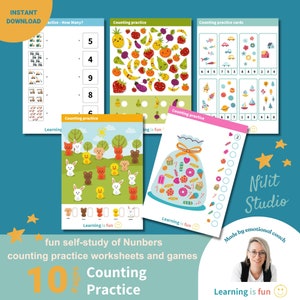 Number Activities for Kids, Counting Practice Worksheets and Games ...
