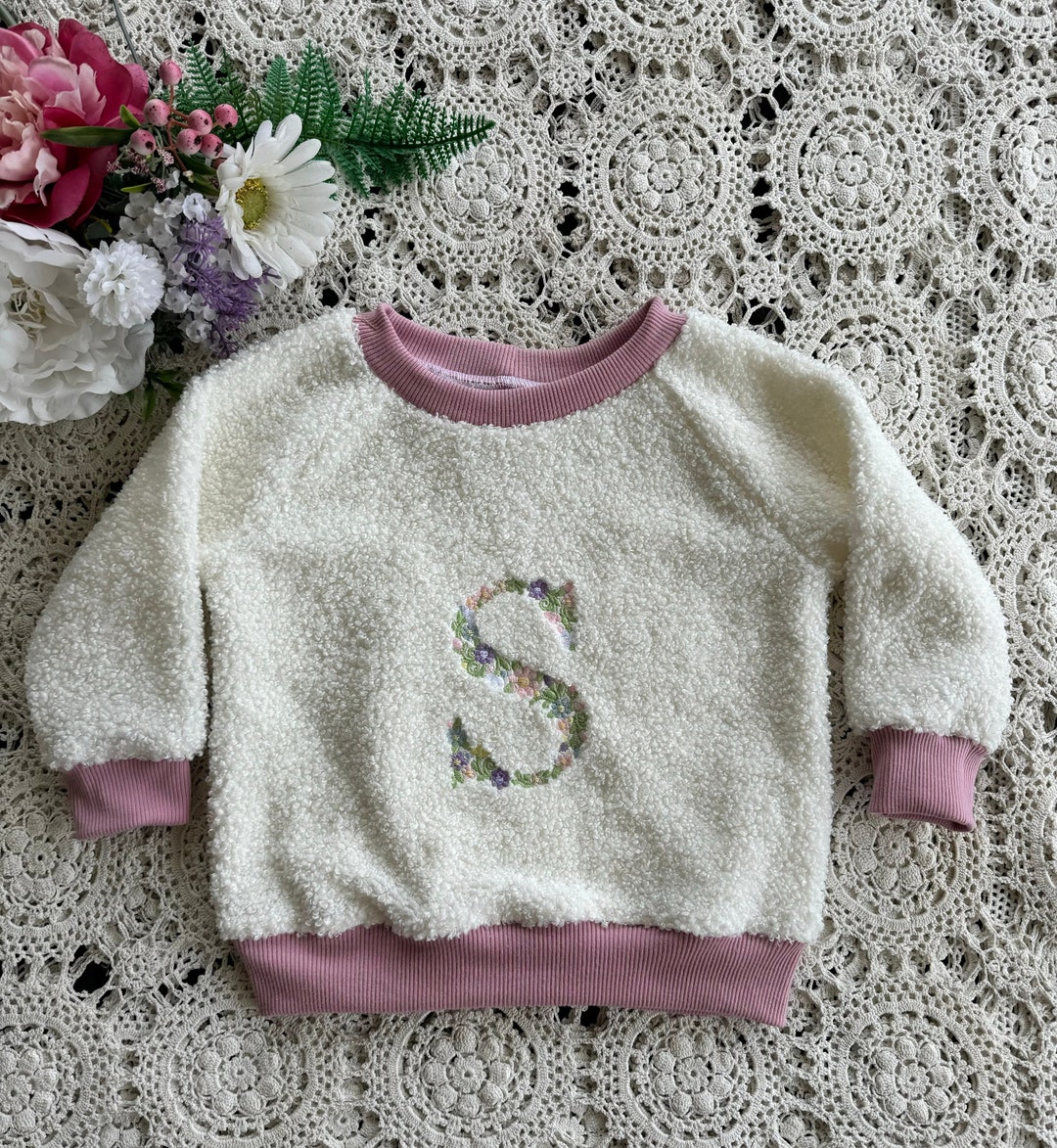 Personalised Embroidered Teddy Fleece Jumper - Etsy