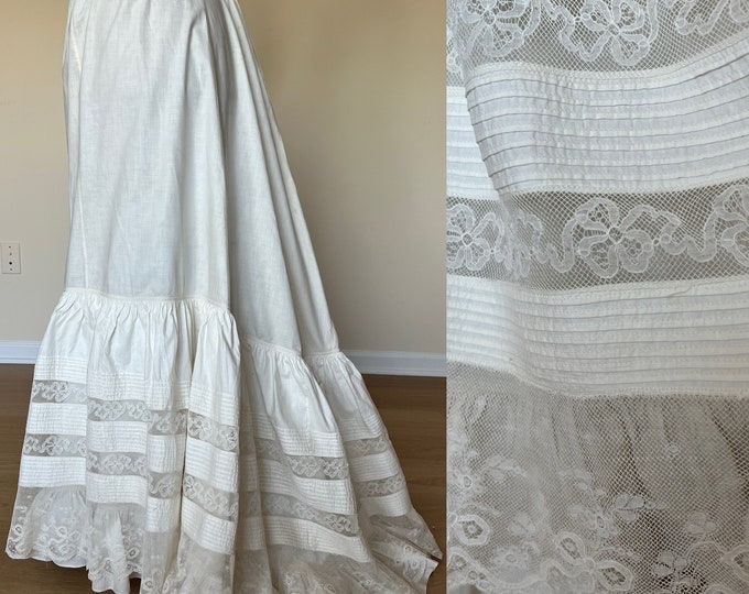 Antique Edwardian Petticoat Incredible Train and Fullness - Etsy