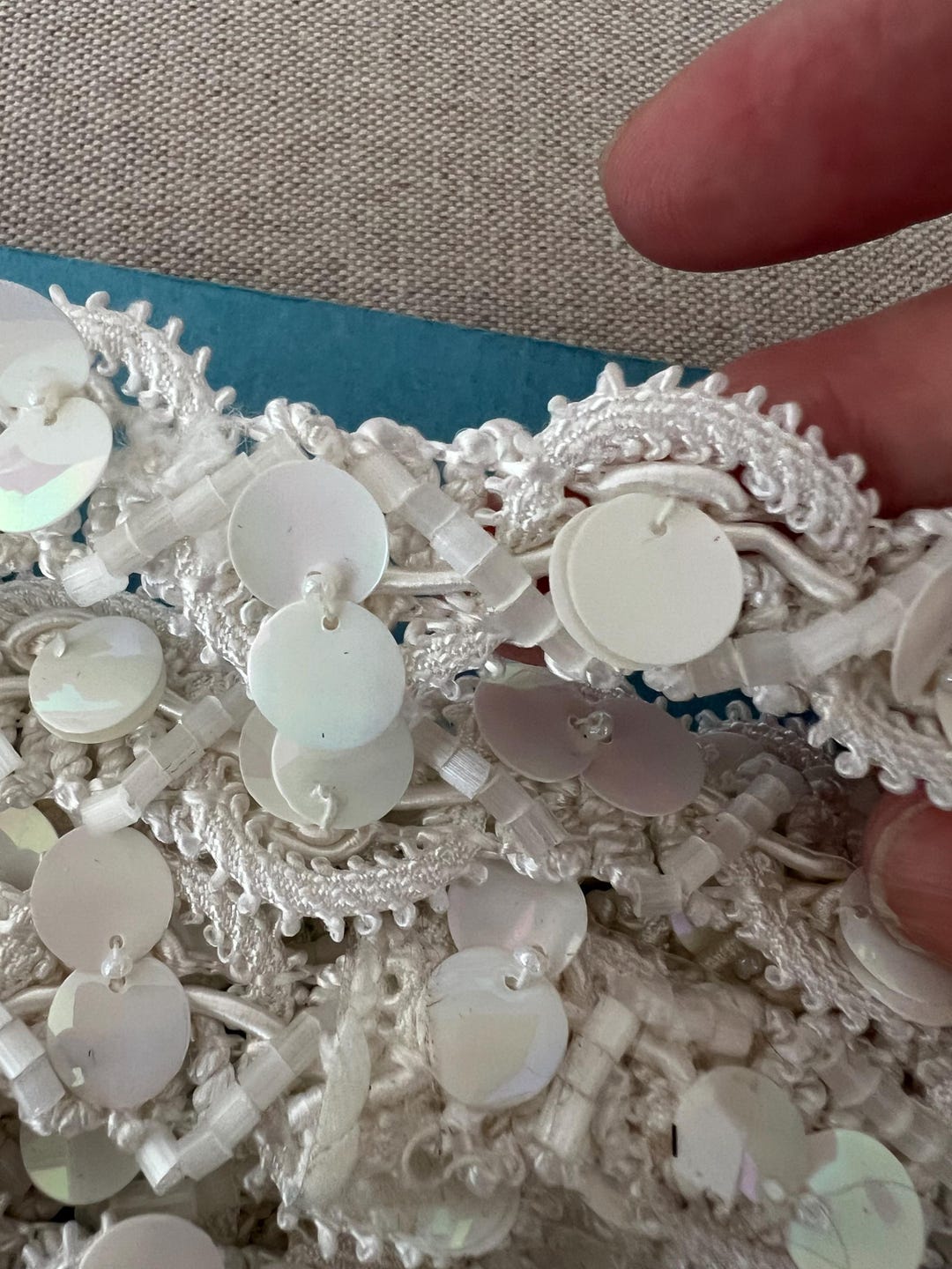 5 Yards Vintage Sequin and Gimp Beaded Trim. - Etsy