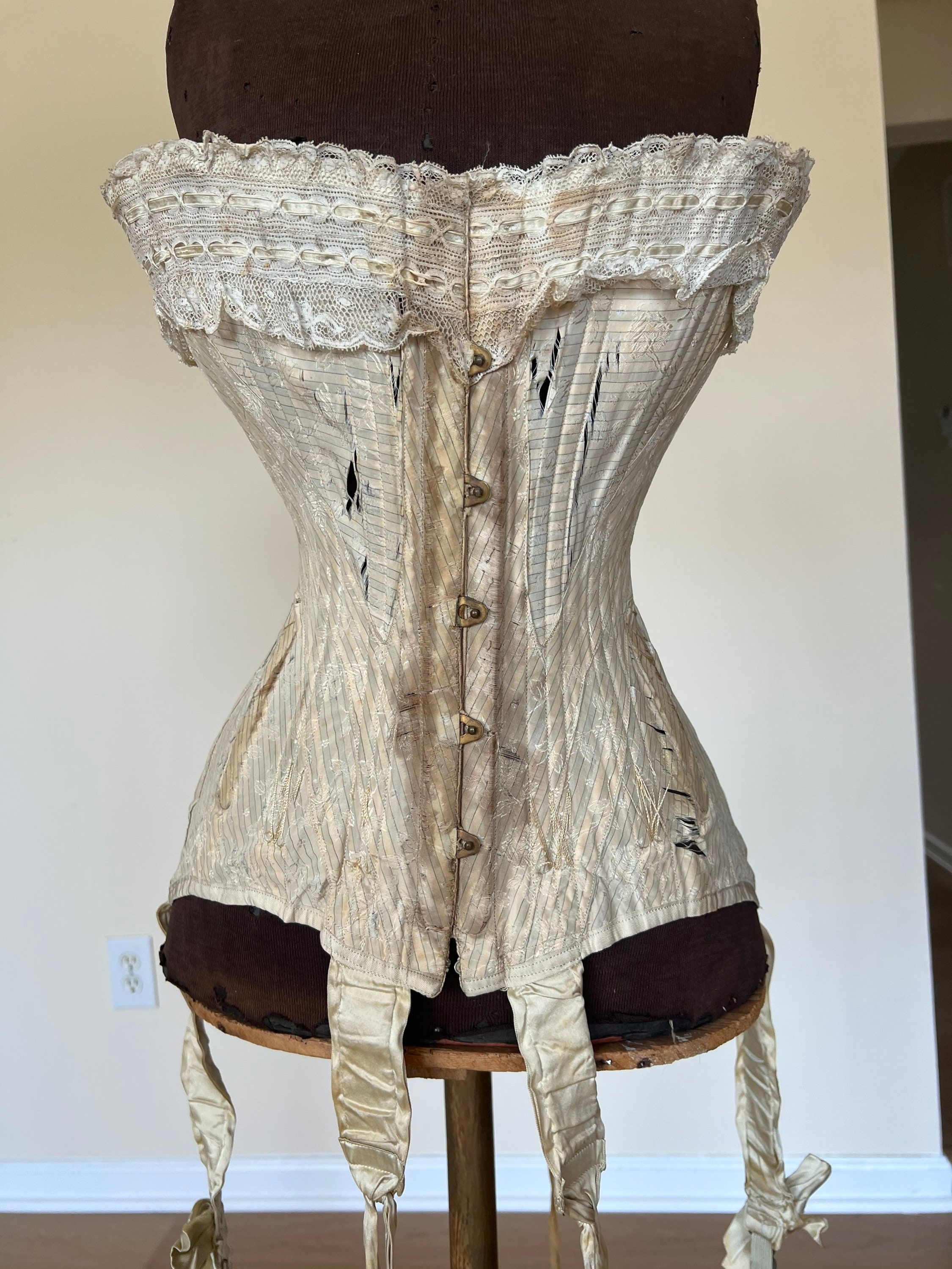 Original Silk Corset. Antique Edwardian Victorian Authentic Rare - Etsy