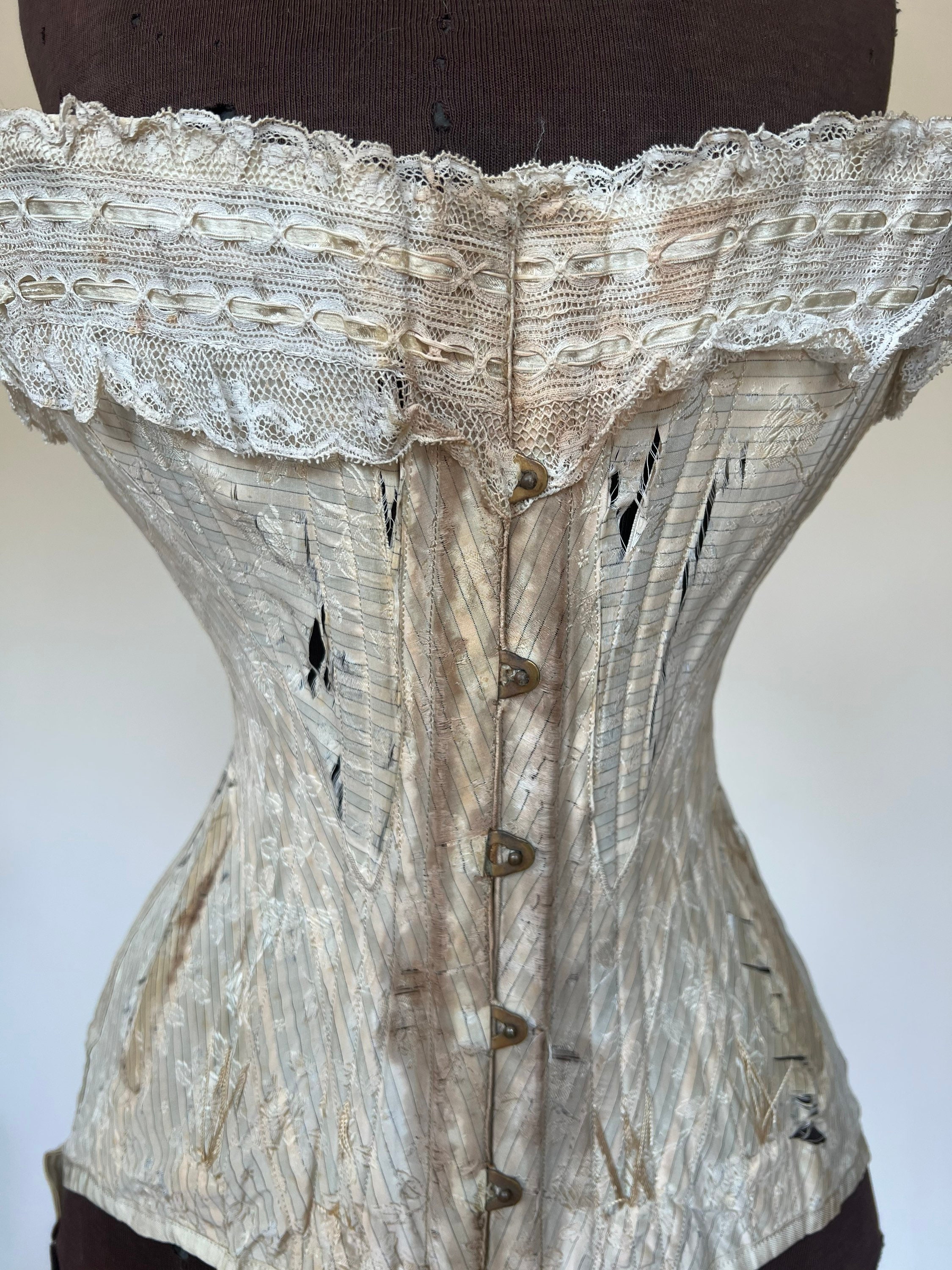 Original Silk Corset. Antique Edwardian Victorian Authentic Rare - Etsy