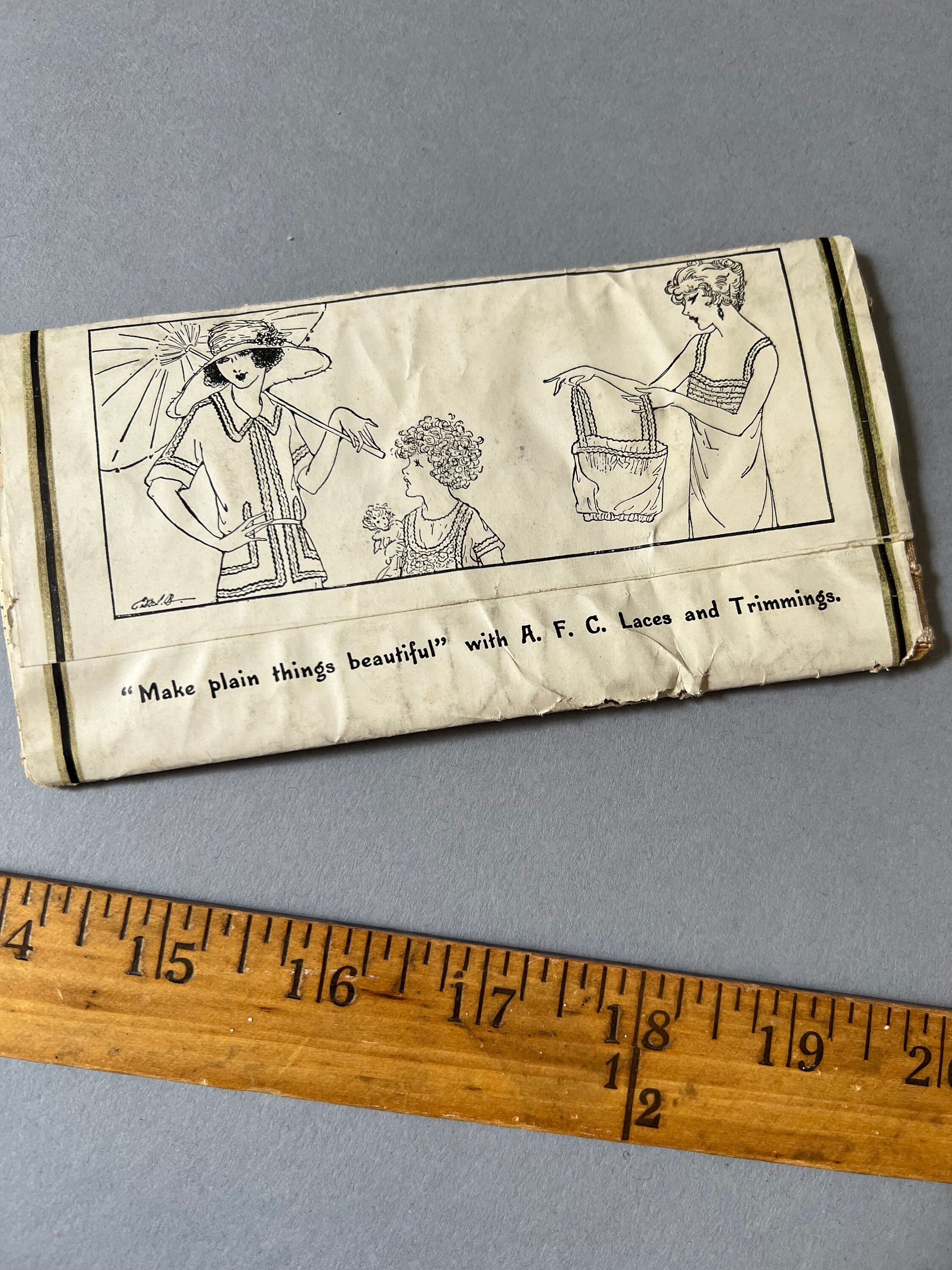 3 Yards Deadstock 1920s Embroidered Trim. Gimp AFC Trim - Etsy