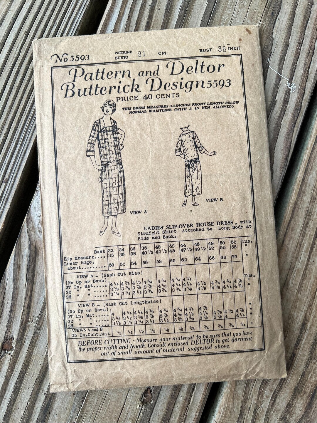 Complete 1920s Slip Over Dress Pattern Size 36 Bust. Butterick 5593 - Etsy