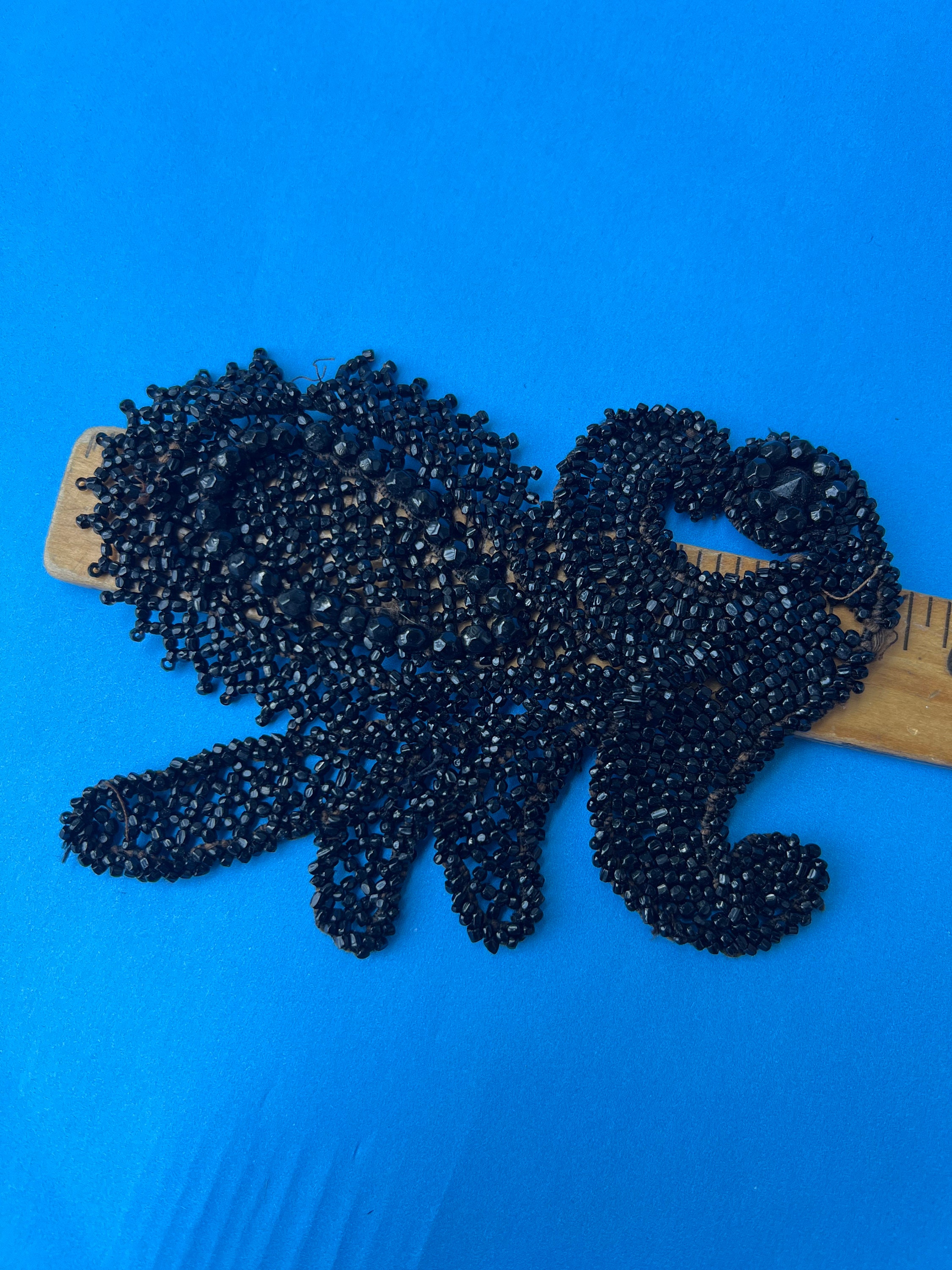 Antique Beaded Jet Trim. - Etsy