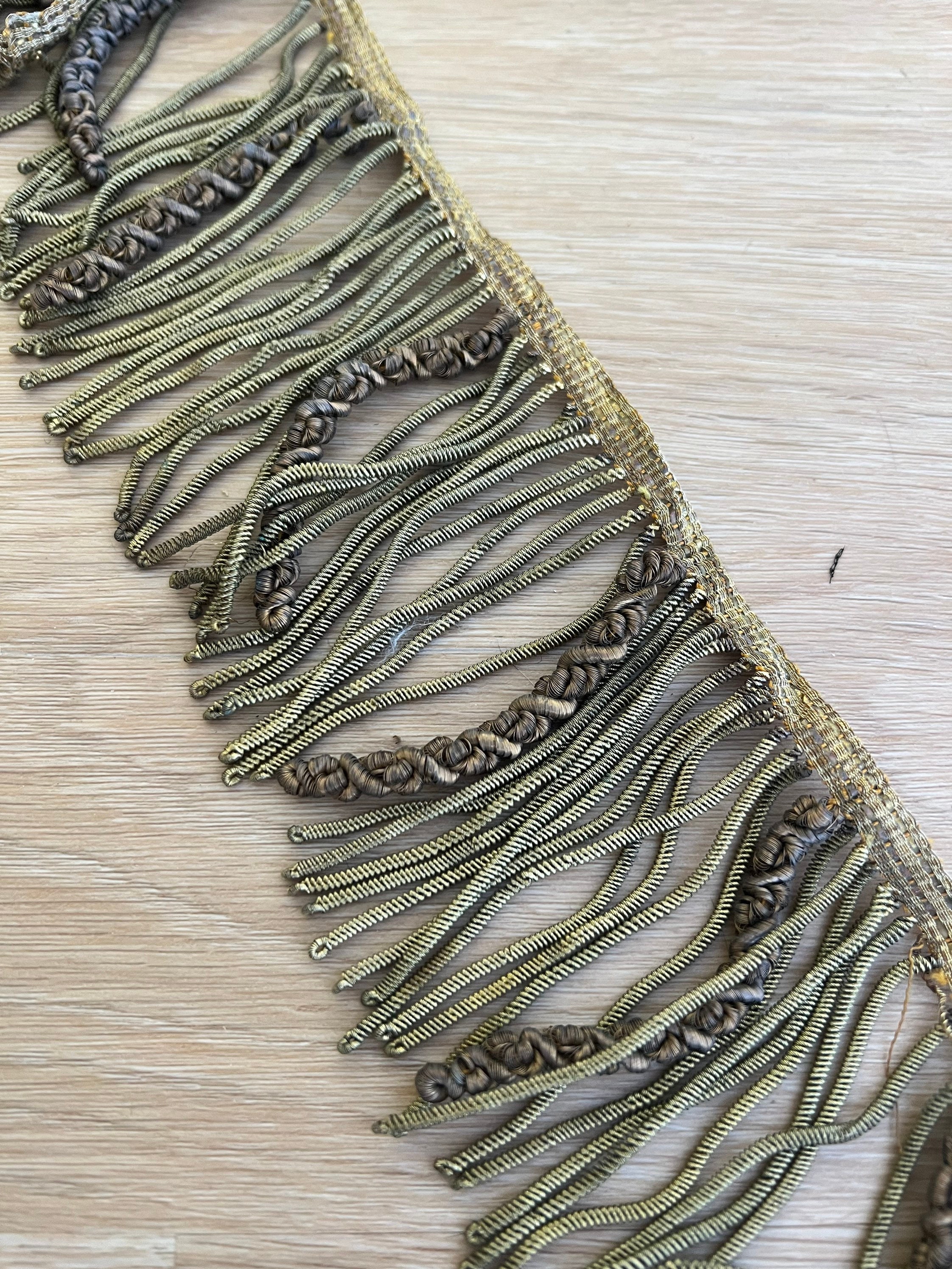 Rare Antique Gold Bullion Trim With Chenille Bullion. Incredible Metal ...