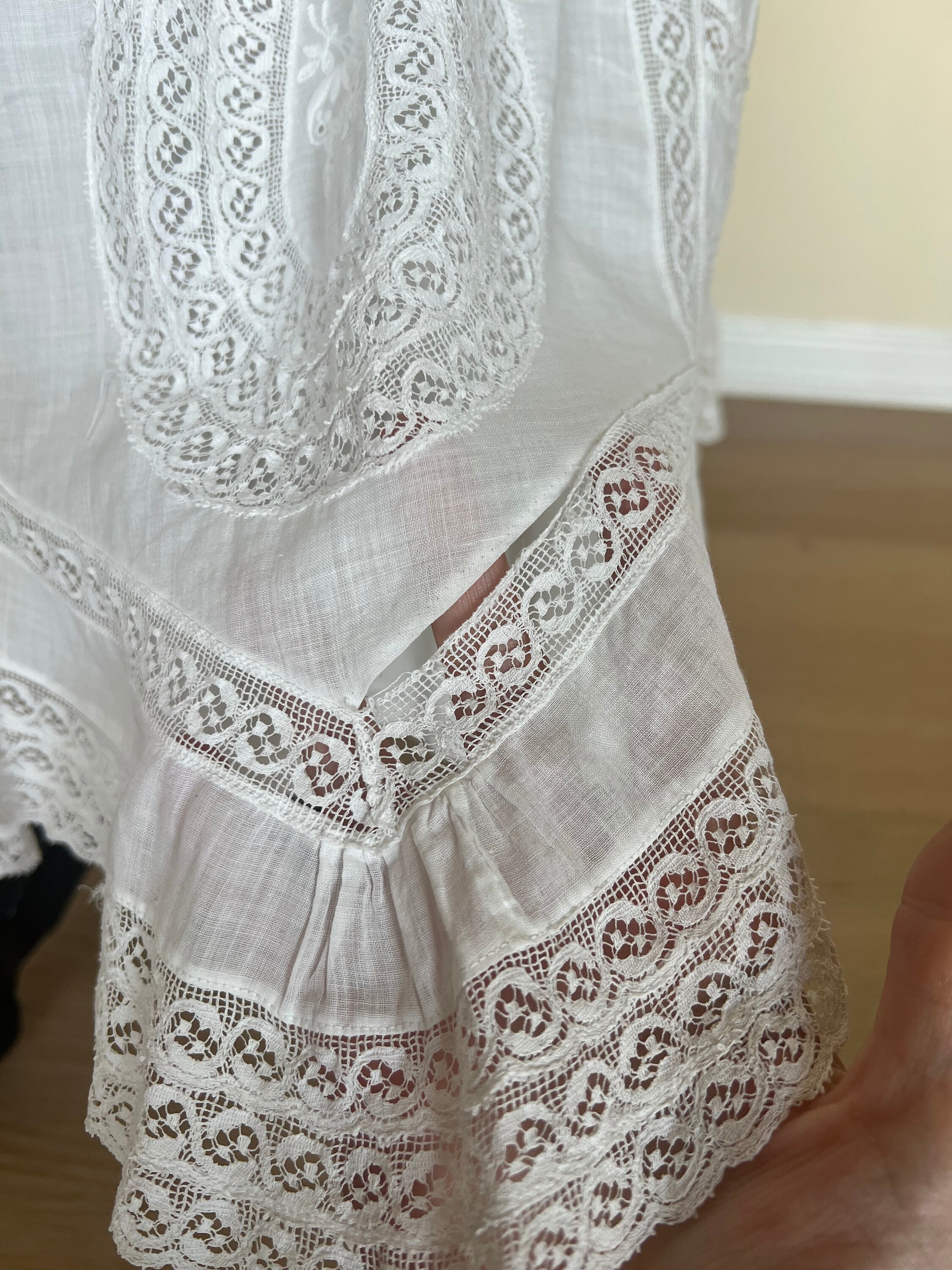 Antique Edwardian Crochet Petticoat or Skirt. 28 Waist - Etsy