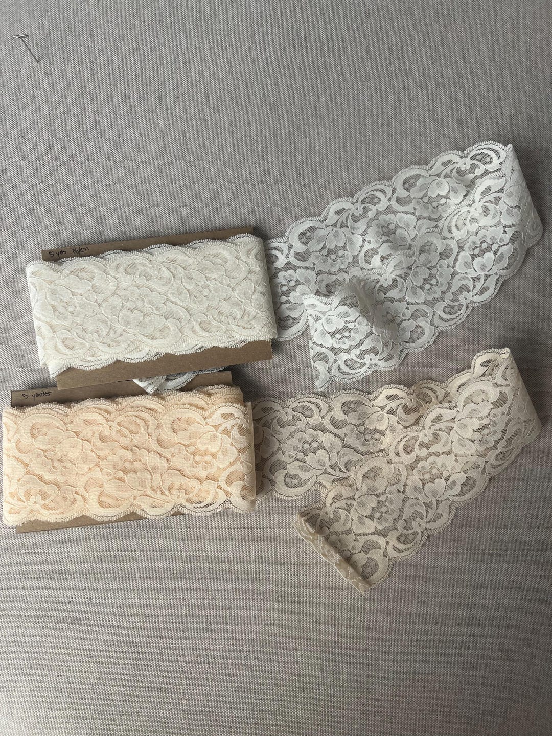 10 Yards Total. Pair of Nylon Laces. Vintage Lace. - Etsy