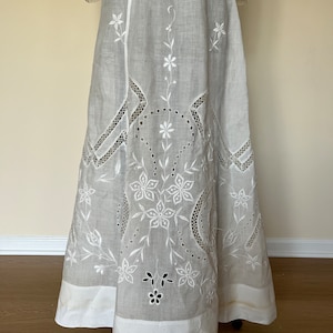 Antique 1910 Edwardian Dress. Linen. Summer Whites. Hand Embroidered - Etsy